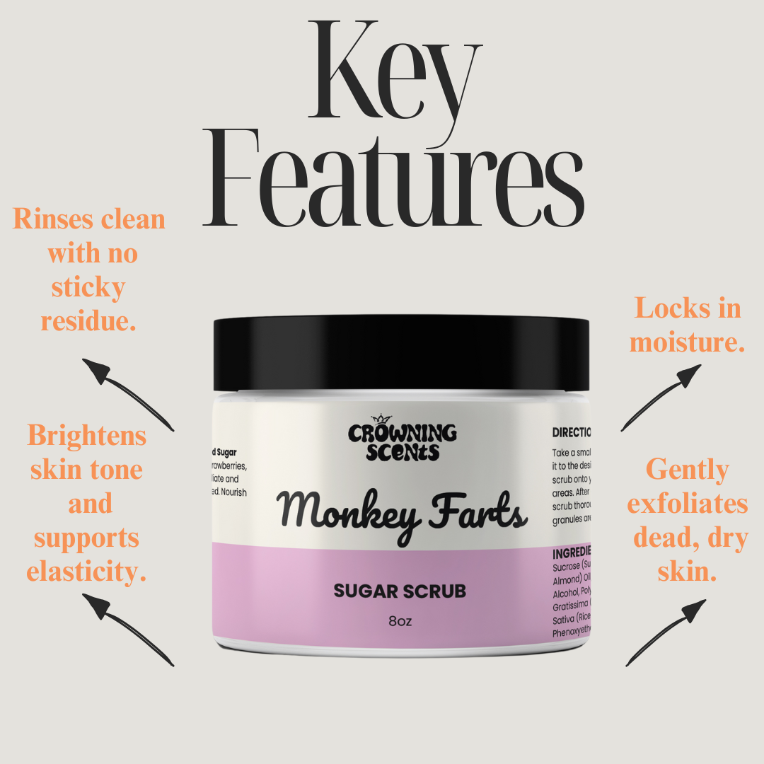 Monkey Farts Sugar Scrub – Crowning Scents
